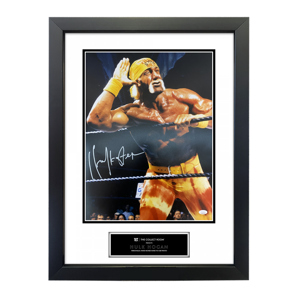 Hulk Hogan Signed Hand to Ear Photo 16×20 Framed Display